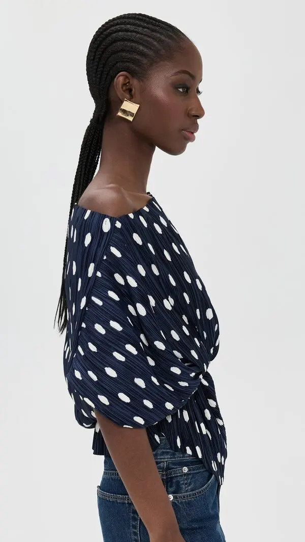 Cult Gaia Cami Top - Small Dot Deep Lake | Editorialist